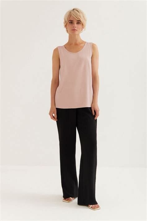 Купить Майка вискоза жатка персиковая майка цвет оранжевый материал вискоза стиль