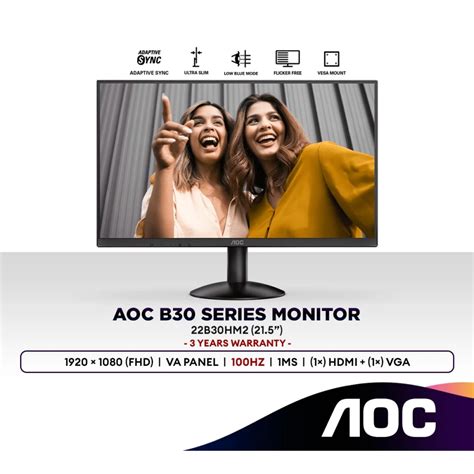 AOC 22B30 24B20 22B2HN 24B20JH2 24B20JH3 27B36H 22B2H 22B20JHN2 22B30H 21 5 23 8 INCH FHD Led