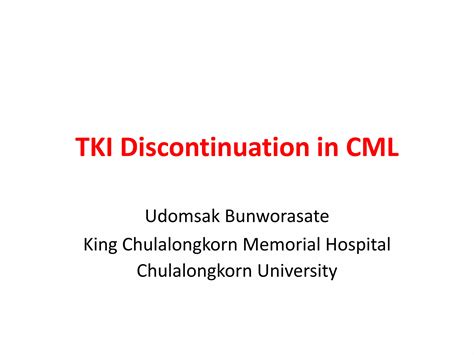 Tki Discontinuation In Cml Pptx