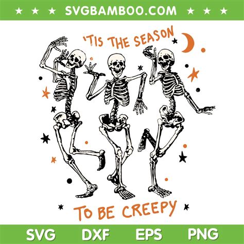 Skeleton Dancing Halloween Svg Png
