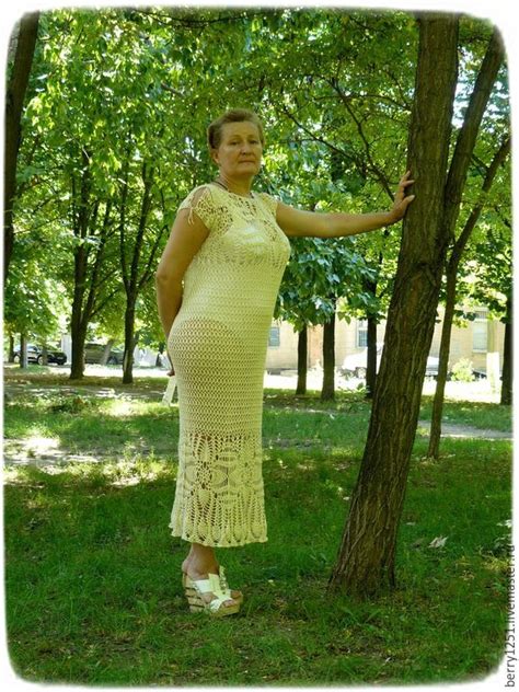 Длинный ажурный сарафан летний вязание крючком цвет слоновой кости в интернет магазине на