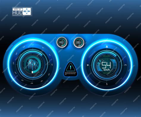 미래형 사용자 인터페이스 Hud Ui 추상 가상 그래픽 터치 사용자 인터페이스 Hud 프리미엄 벡터