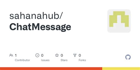 Github Sahanahubchatmessage