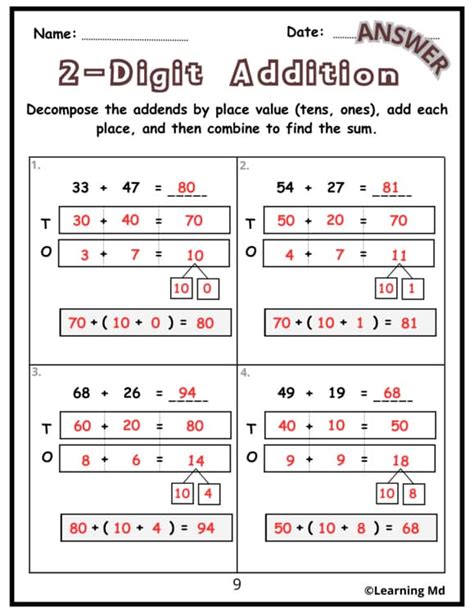 2 Digit Addition With Expanded Form With Regrouping By Learning Md