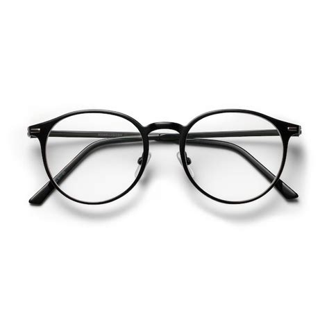 Premium Photo Black Round Eyeglasses With Thin Metal Frame Gothic
