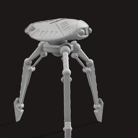 Stl File War Of The Weird Alien Tripod Walker・3d Print Design To