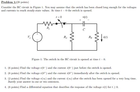 Solved Problem 1 20 Points Consider The RC Circuit In Chegg Com