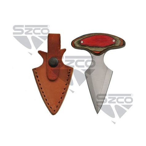 35 Colorwood Triangular Push Dagger