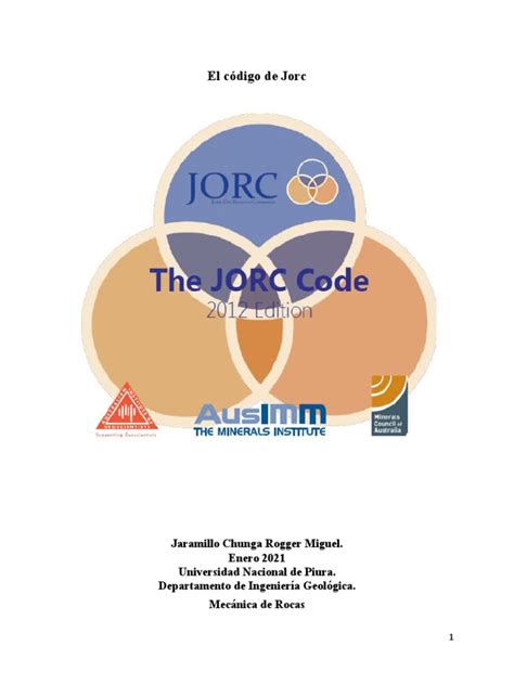 Codigo De Jorc Pdf Minería Minerales