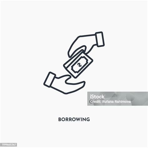 개요 아이콘 대여 간단한 선형 요소 그림입니다 흰색 배경에 격리 된 선 대여 아이콘입니다 얇은 스트로크 기호는 웹 모바일 및 Ui에 사용할 수 있습니다 그래픽 사용자