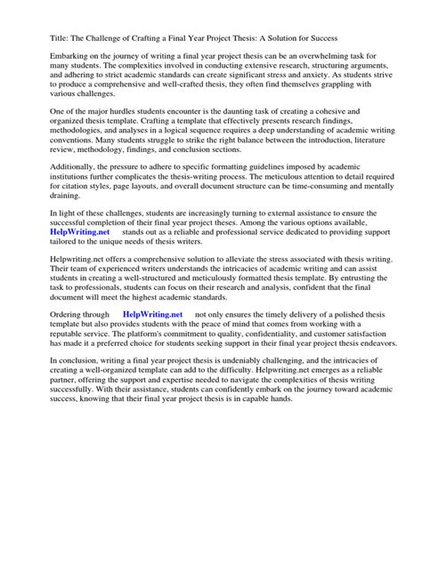 final year project thesis template pdf thesis