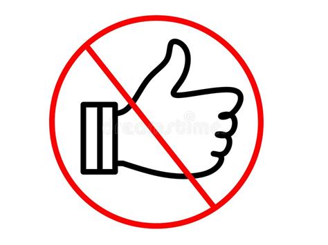No Thumbs Up Icon Vector Stock Vector Illustration Of Negative 244236855