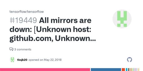 All Mirrors Are Down Unknown Host Github Unknown Host Mirror