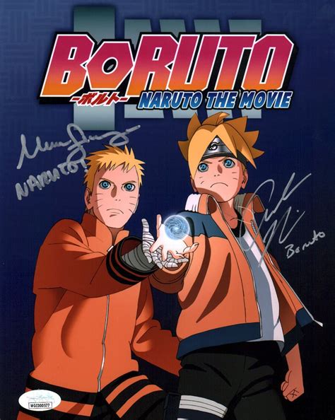 Boruto Naruto The Movie 8x10 Signed Photo Cast X2 Miller Flanagan Js
