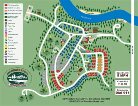 Campground Map Woodland Acres