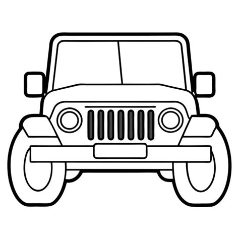 Jeep Outline Vector Art Icons And Graphics For Free Download