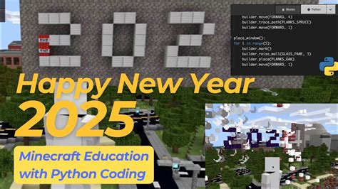 Happy New Year 2025 Minecraft Education Python Code To Send New Year