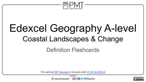 Edexcel A Level Geography Paper 1 Coasts Revision Resources Teaching Resources