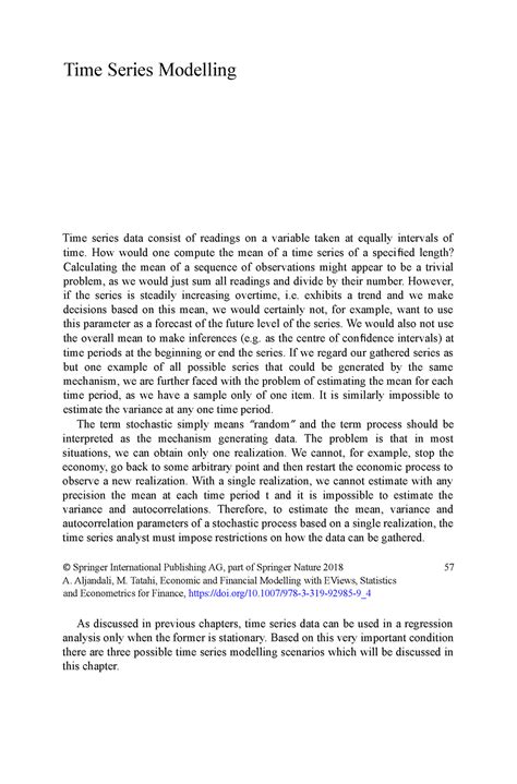 Time Series Modelling Time Series Modelling Time Series Data Consist Of Readings On A Variable