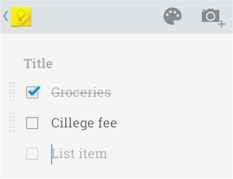 Android How Can I Add Checkbox ListView Like In Google Keep Stack