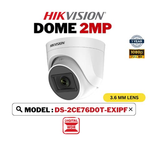 Hikvision Cctv World No 1 2mp Indoor Dome Camera Tvi Ahd Cvi Cvbs Ds