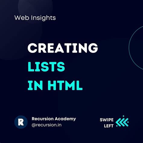 What Are Lists In Html