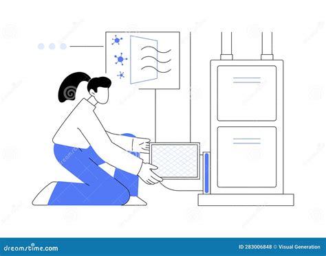 Air Filtration Abstract Concept Vector Illustration Stock Vector