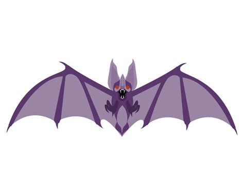 Premium Vector Bat Icon Helloween Bat In Purple Color Colorful Vector