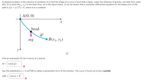 Solved A Classical Problem In The Calculus Of Variations Is Chegg