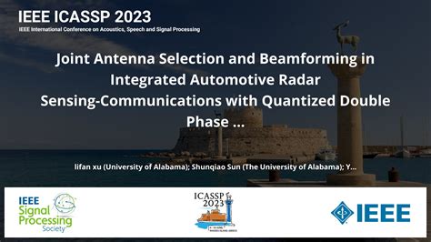 Joint Antenna Selection And Beamforming In Integrated Automotive Radar