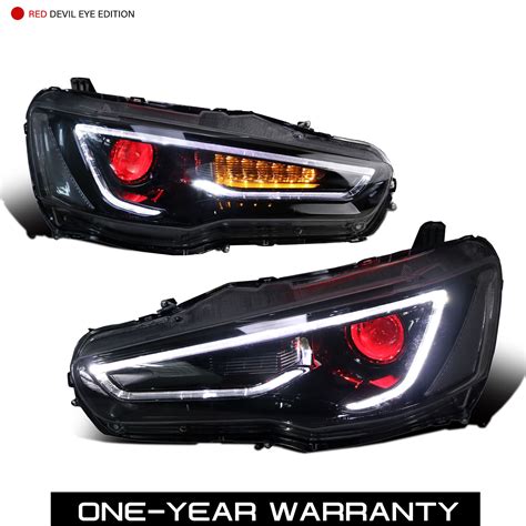Ecp Autoteile Fit For 08 17 Lancerevo X Cj Cf Evolution Red Devil Eye