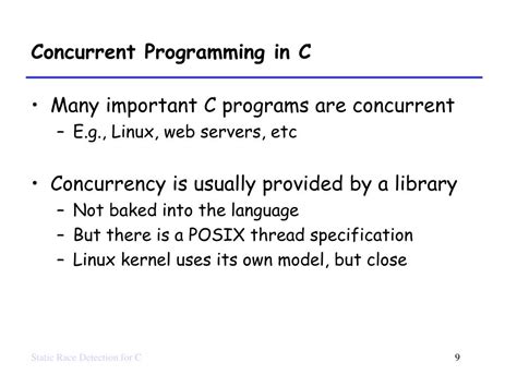 ppt static race detection for c using locksmith powerpoint