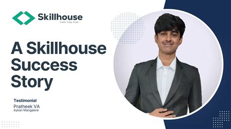 Pratheek V A Testimonial A Skillhouse Success Story Youtube