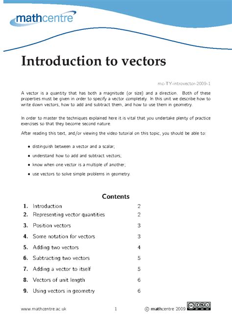 Intro To Vector Introduction To Vectors Mc TY Introvector A Vector Is A Quantity That