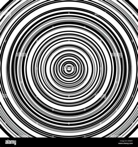 Circular Ripple Pattern Concentric Circles Rings Abstract Geometric Illustration Stock Vector