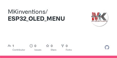 Github Mkinventions Esp32 Oled Menu