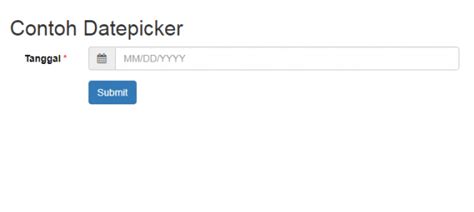 cara membuat form datepicker bootstrap dan jquery