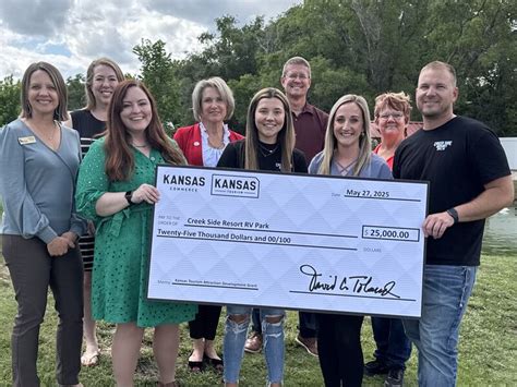 Congratulations To The Creek Side Resort And The Drehers For Their 25000 Kansas Tourism Grant