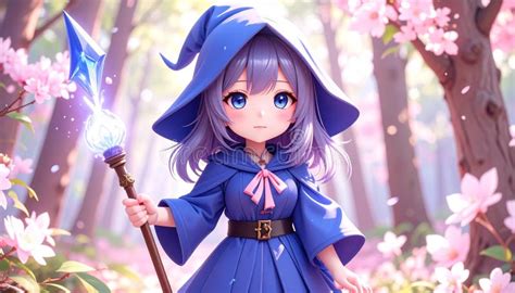 Animated Witch Girl Stock Illustration Illustration Of Young 384372853