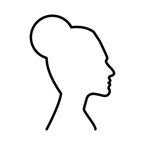 Girl Profile Silhouette Outline