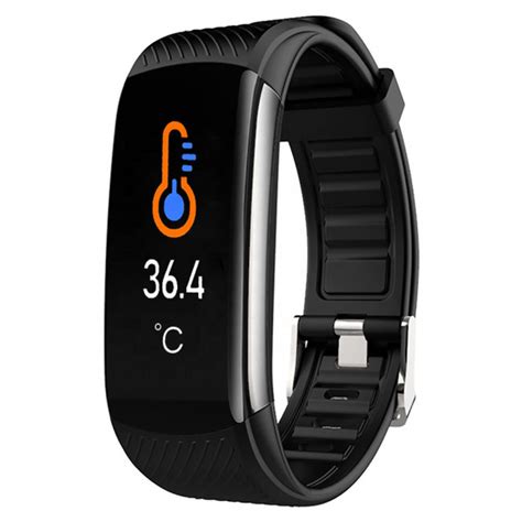 Умный браслет здоровья Lemfo C6T с измерением давления и температуры ...