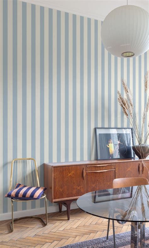 Blue Striped Walls Artofit