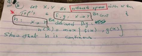 Solved Hi This Is Topology These Are X And Y Are Ordered