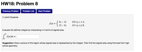 Solved Hw18 Problem 8 Previous Problem Problem List Next