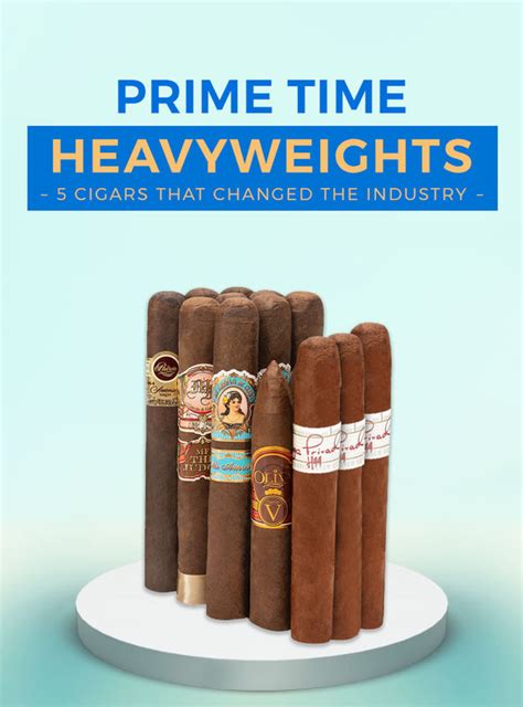 Prime Time Heavyweights Cigar Sampler Assorted Sizes 15 Cigars