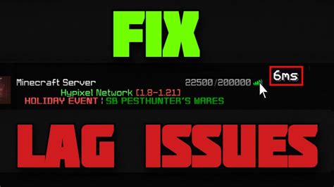 🚀 Fix Lag Issues And Fix Your Ping Minecraft Optimization Youtube