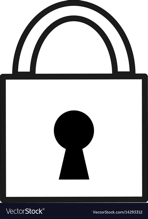 Figure Padlock Service Security Symbol Icon Vector Image