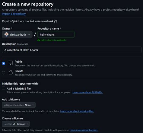 using github as a helm chart repository