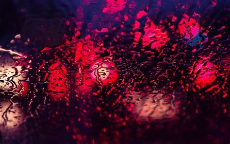 Wallpaper Glass Surface Water Droplets Backlight Light Circles Red 3840x2160 Uhd 4k Picture