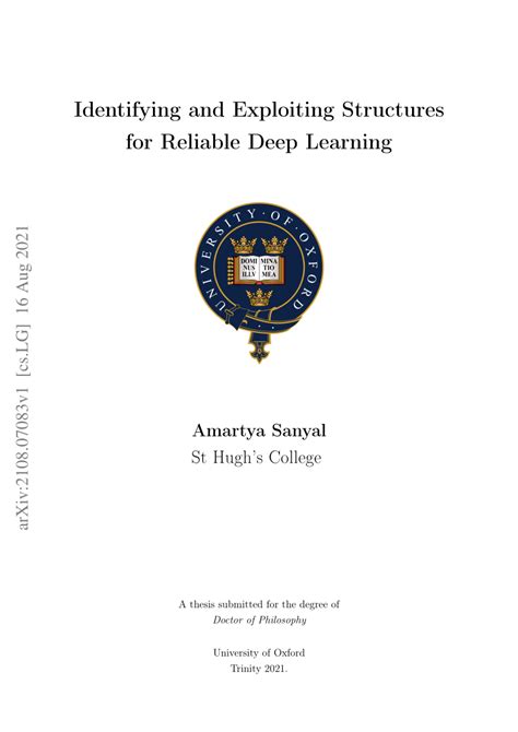 Pdf Identifying And Exploiting Structures For Reliable Deep Learning